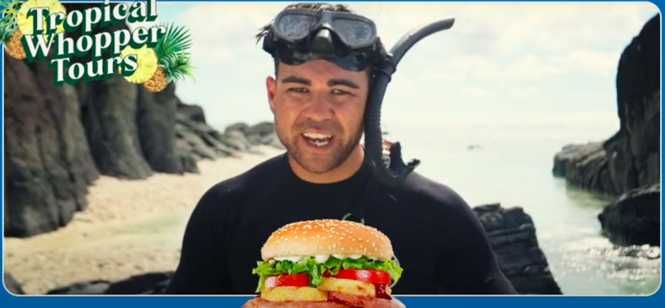Uber Eats. Tropical Whopper Tours - Hot Digital